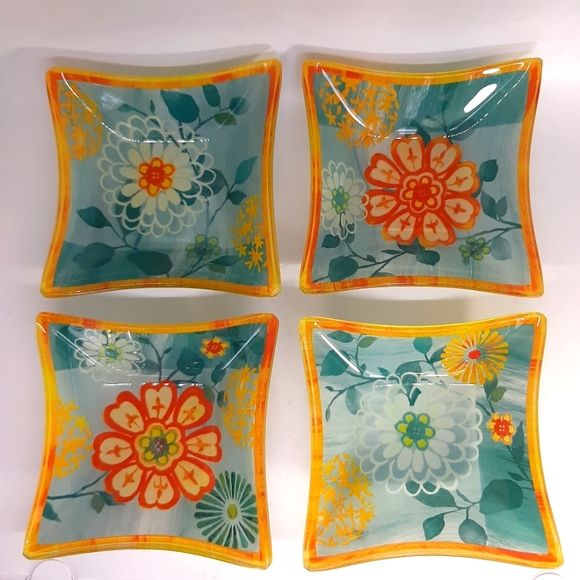 Prima Design | Dining | Set Of 4 Prima Design Small Square Glass Curved ...